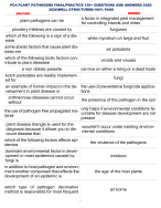 PCA PLANT PATHOGENS FINAL/PRACTICE 150+ QUESTIONS AND ANSWERS 2025/2026 ...