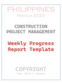 Construction Weekly Progress Report Template - DocMerit