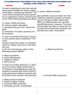 ATI PHARMACOLOGY PROCTORED ACTUAL FINAL EXAM QUESTIONS AND ANSWERS 2025 ...