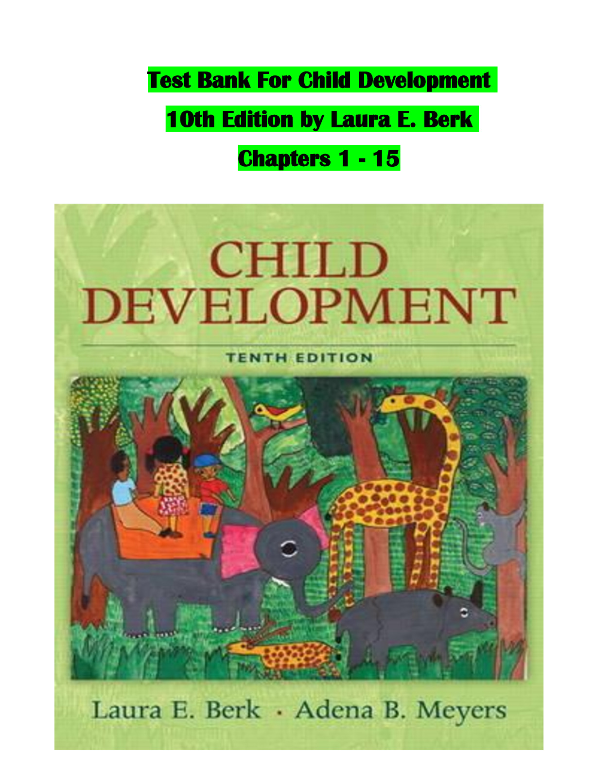 Child Development, 10th Edition Laura E. Berk - DocMerit