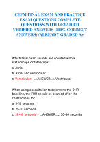CEFM Final Exam 2025 – Complete Questions with Correct Answers - DocMerit