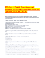 TFSC ALL EXAM Questions and answers 100% With complete solution Updated ...