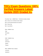 TDCJ Exam Questions 100- Verified Answers Latest Update 2025 Graded A+ ...
