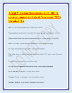AAMA Exam Questions with 100- correct answers Latest Versions 2025 ...