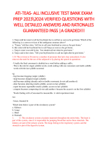 ATI-TEAS- ALL INCLUSIVE TEST BANK EXAM PREP 2024\2025 VERIFIED ...