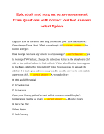 Epic adult med surg nurse 100 assessment Exam Questions with Correct ...