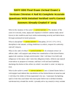 NAVY ODS Final Exam (Actual Exam) 2 Versions (Version A And B) Complete ...
