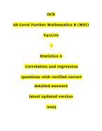 OCR AS-Level Further Mathematics B (MEI) - Statistics A Correlation and regression questions ...