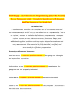 WGU D335 – Introduction to Programming (Intro to Python) – Exam Resources 2025 – Complete - DocMerit