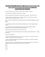 TESTOUT NETWORK PRO EXAM VOCABULARY PART 1 - DocMerit