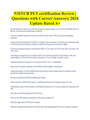 NMTCB PET CERTIFICATION 2024 -2025 EXAM REVIEW WITH COMPLETE SOLUTIONS ...