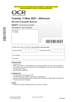 2025 OCR AS Level Computer Science H046/01 Computing principles Combined QP & MS - DocMerit