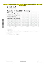 2025 OCR A Level Geography H481/01 Physical systems Combined Question ...