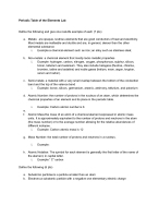 Periodic Table of the Elements Lab - DocMerit