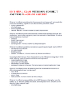 EMT FINAL EXAM WITH 100% CORRECT QUESTIONS AND ANSWERS 2023-2024 ...