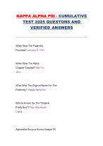 Kappa Alpha Psi - Cumulative Test - 1 questions and answers 100% ...