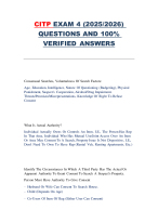 CITP EXAM 4 (2025/2026) QUESTIONS AND 100% VERIFIED ANSWERS - DocMerit