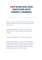 CBIS EXAM 2025-2026 QUESTIONS WITH CORRECT ANSWERS. - DocMerit