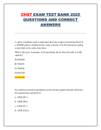 CHST Exam – 2025 Edition – Practice Questions with Correct Answers for ...