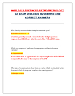 Advanced Pathophysiology OA Exam – WGU D115 – Western Governors ...