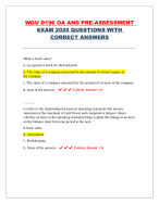 WGU D196 pre assessment Actual Exam 2025 WGU D196 Pre Assessment Exam ...