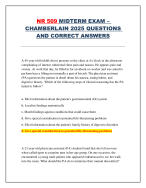 NR 509 – Midterm Exam Questions & Correct Answers | Chamberlain University | 2025 | Complete ...