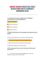 Smart Serve Practice Test – Correct Ans 2025 | Alcohol Service ...