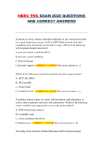 NBRC TMC Exam 2025 – Practice Questions and Correct Answers - DocMerit