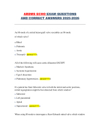 ARDMS Echo Exam | 2025-2026 | Complete Question Bank with Correct ...