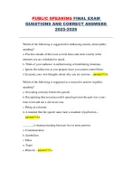 Public Speaking Final Exam (2025–2026) – Extensive Collection of ...