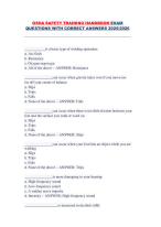 OSHA Safety Training Handbook – Exam Questions with Correct Answers ...