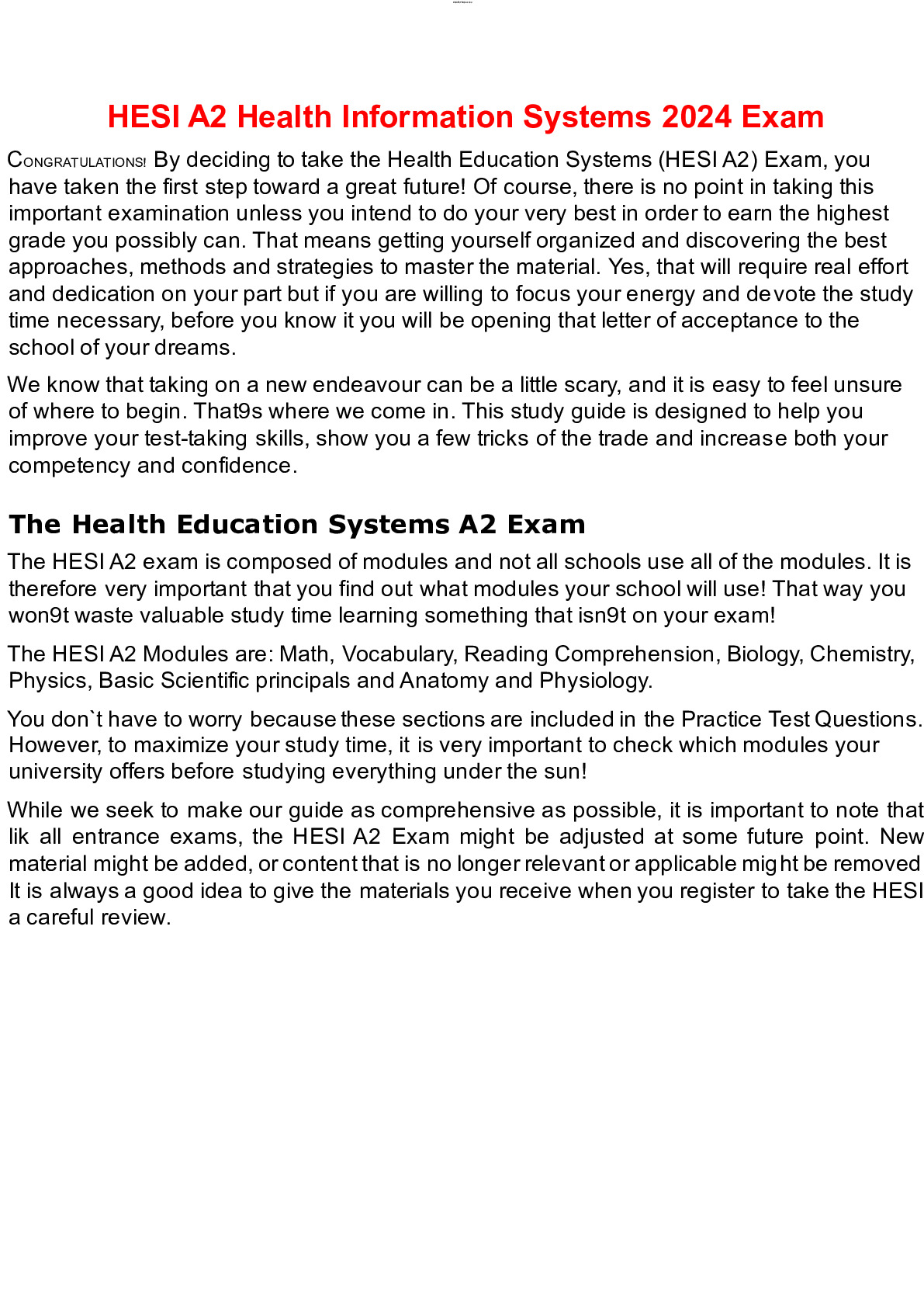 HESI A2 ENTRY EXAM 2024 BUNDLE - DocMerit
