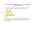 ATI PN LEADERSHIP MANAGEMENT 2023-2024 PROCTORED EXAM WITH NGN - DocMerit