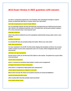 ACLS Exam Version A 2024 questions with answers - DocMerit
