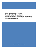 Biod 121 Module 4 Exam (Complete Version,Latest) Essential Human ...