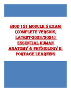 biod 151 module 5 exam (complete version, latest-2023/2024) essential ...