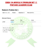 CHEM 104 MODULE 6 (PROBLEM SET 1) PORTAGE LEARNING EXAM - DocMerit