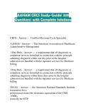 AAHAM CRCS UB-04 Common Codes Questions With Complete Solutions - DocMerit