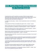 XCEL Practice Exam [2024] Questions with Correct Answers - DocMerit