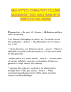 QMA IVYTECH COMMUNITY COLLEGE PRACTICE TEST QUESTIONS WITH COMPLETE ...