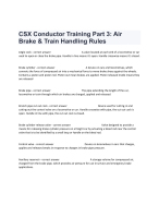 CSX Conductor Training Part 3: Air Brake & Train Handling Rules ...