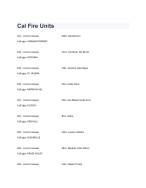 Cal Fire Units Exam Questions With Complete Answer Guaranteed Solutions ...