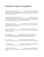Activities of Daily Living (ADLs) Proctored Exam Questions With Well ...