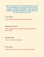 NSC EMT ENTRANCE EXAM SUMMER 2025 ACTUAL EXAM COMPLETE ACCURATE ...