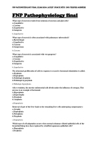 FNP PATHOPHYSIOLOGY FINAL EXAM 2024 LATEST UPDATE WITH 100% VERIFIED ...