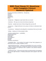 RBS Exam/Questions with Complete Correct Answers/Updated - DocMerit