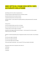 ABO OPTICAL EXAM 2024 WITH 100% ACCURATE SOLUTIONS - DocMerit