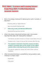 WGU D664 Final Exam (NEW 2025/ 2026 Update) Learners and Learning ...