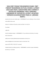 2024 EMT FISDAP READINESS EXAM / EMT FISDAP READINESS ACTUAL EXAM2024-2025 REAL QUESTIONS - DocMerit