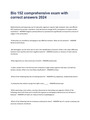 BIO 152 proctored comprehensive assessment 2024 - DocMerit